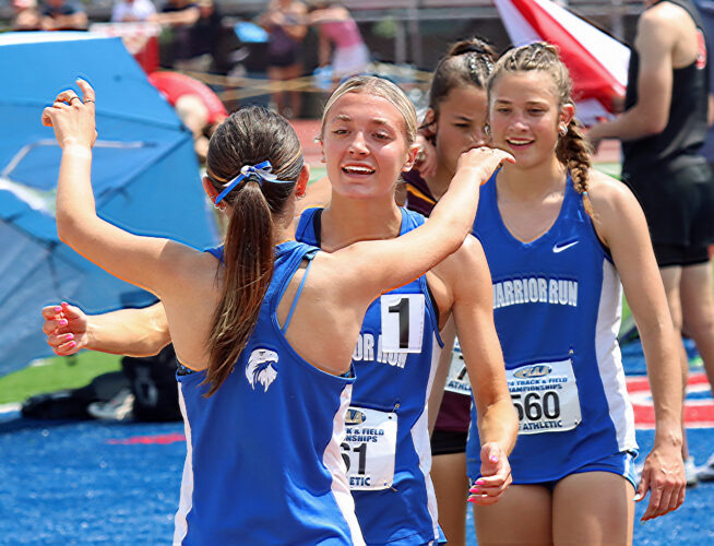 Warrior Run’s girls 3,200 relay team earns program’s first state gold ...
